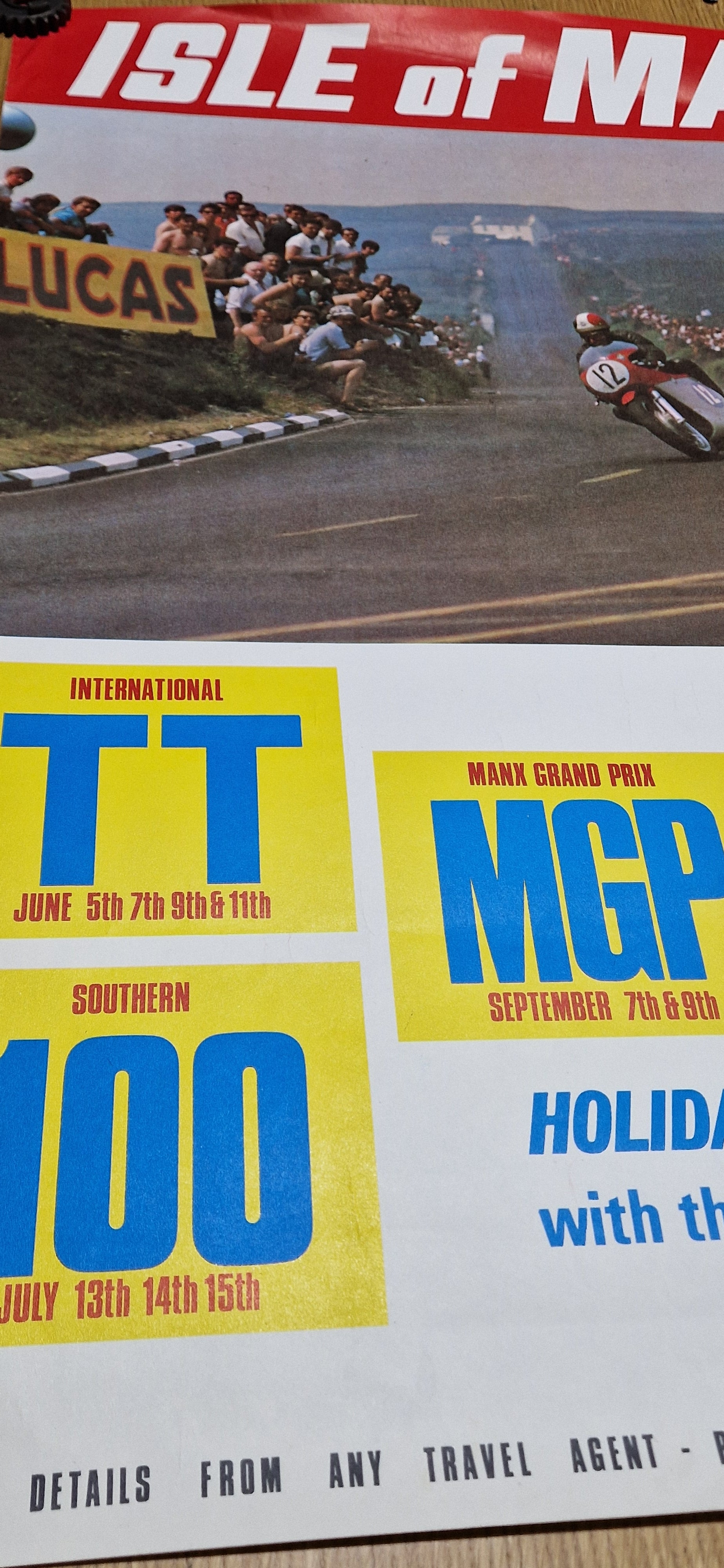 NOS VINTAGE 1971 ISLE OF MAN TT RACE ADVERTISEMENT POSTER – Huggys ...