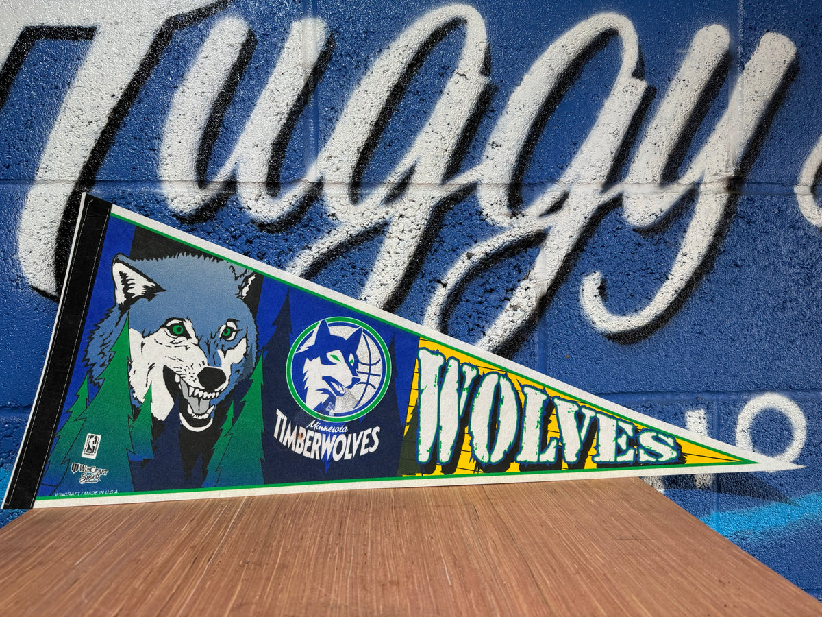 MINNESOTA TIMBER WOLVES NBA FELT PENNANT – Huggys Speedshop